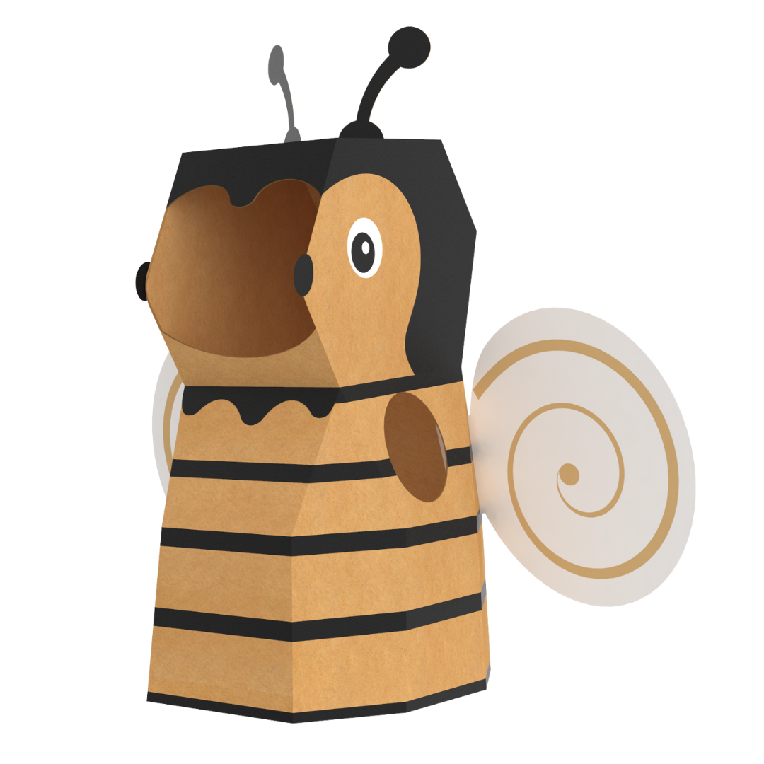 3D Cardboard Bee Costume Kit – Paper Pops