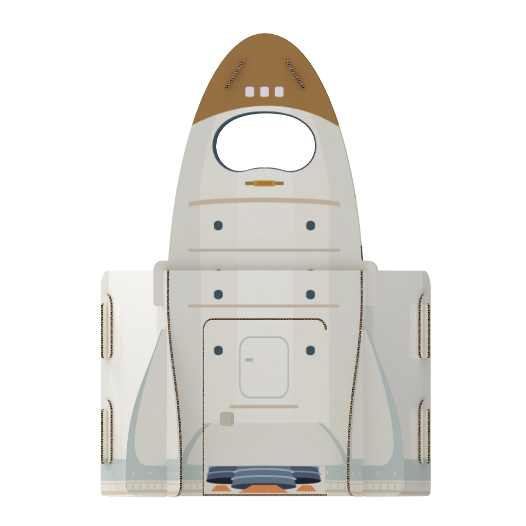 Space Shuttle Cardboard Cubby – Paper Pops