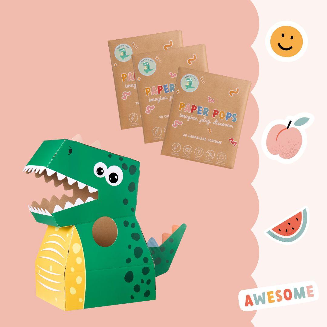 Party Pack: Rory the T-rex Dinosaur 3pk – Paper Pops